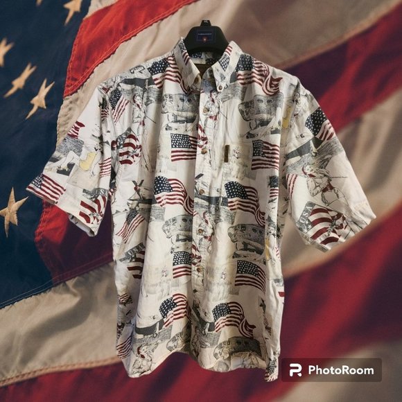 North river | Shirts | North River Outfitters Flag Shirt Size L ...